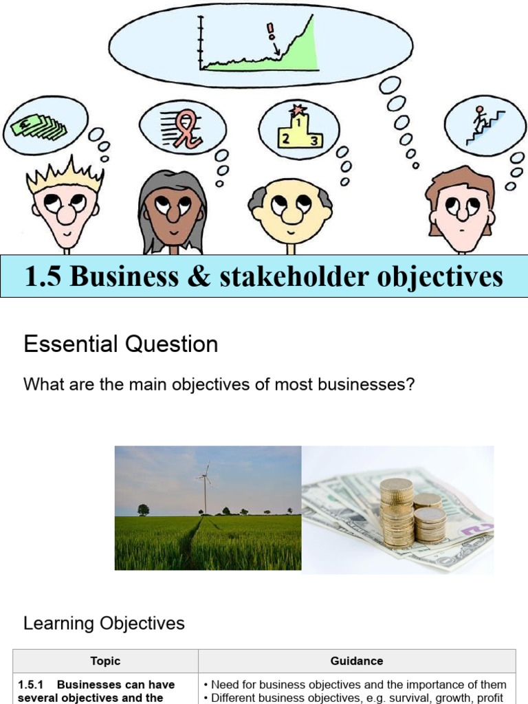 1.5 Business Objectives and Stakeholder Objectives | PDF | Stakeholder ...
