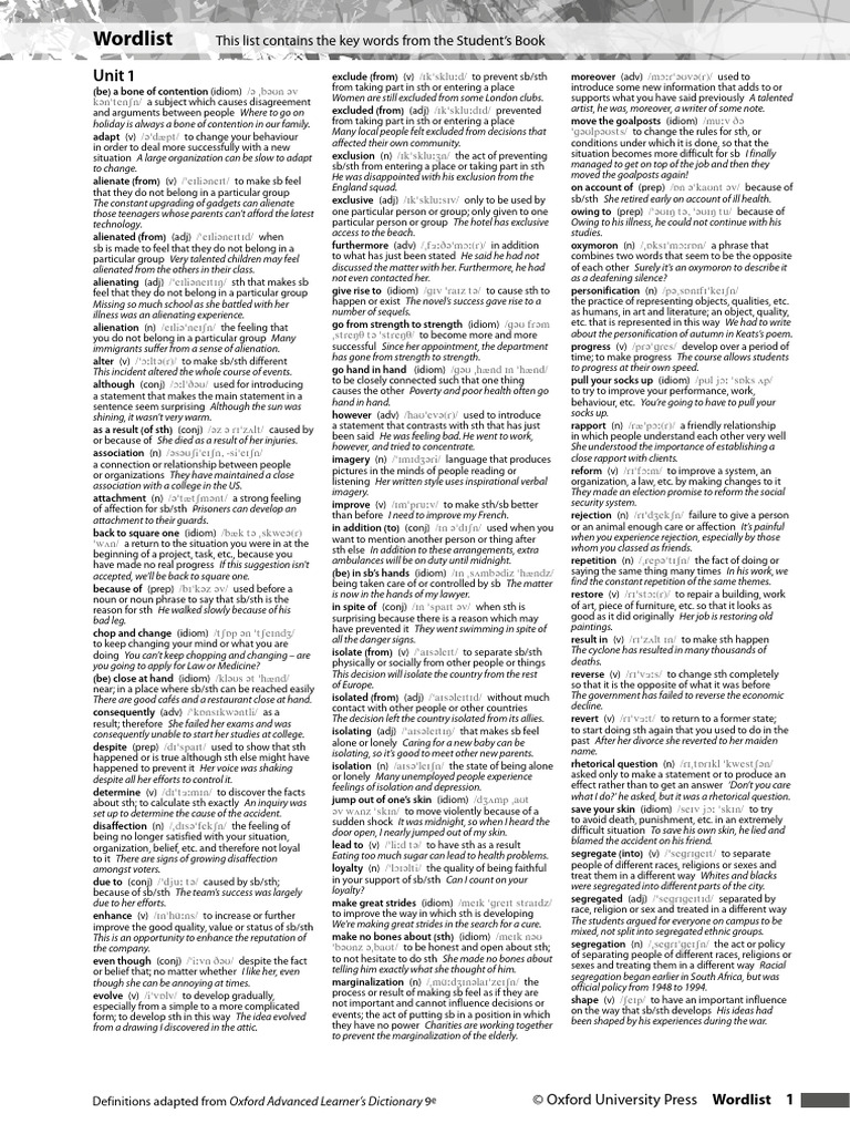 Insight Advanced - Wordlist-Đã M Khóa | PDF | Acquittal