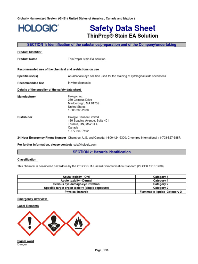 Thinprep Stain Ea Solution MTR Hol1 en | PDF | Waste | Resource ...