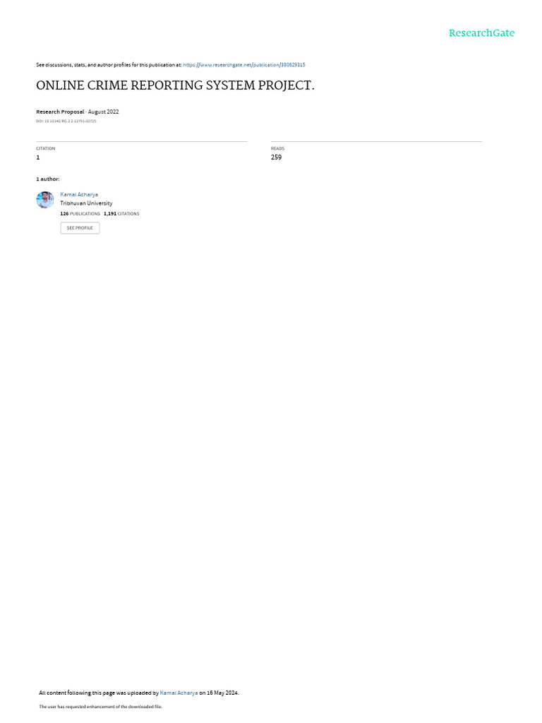 Online Crime Reporting System Project | PDF | Software Testing | Java ... Online Crime Reporting System Project | PDF | Software Testing | Java ...