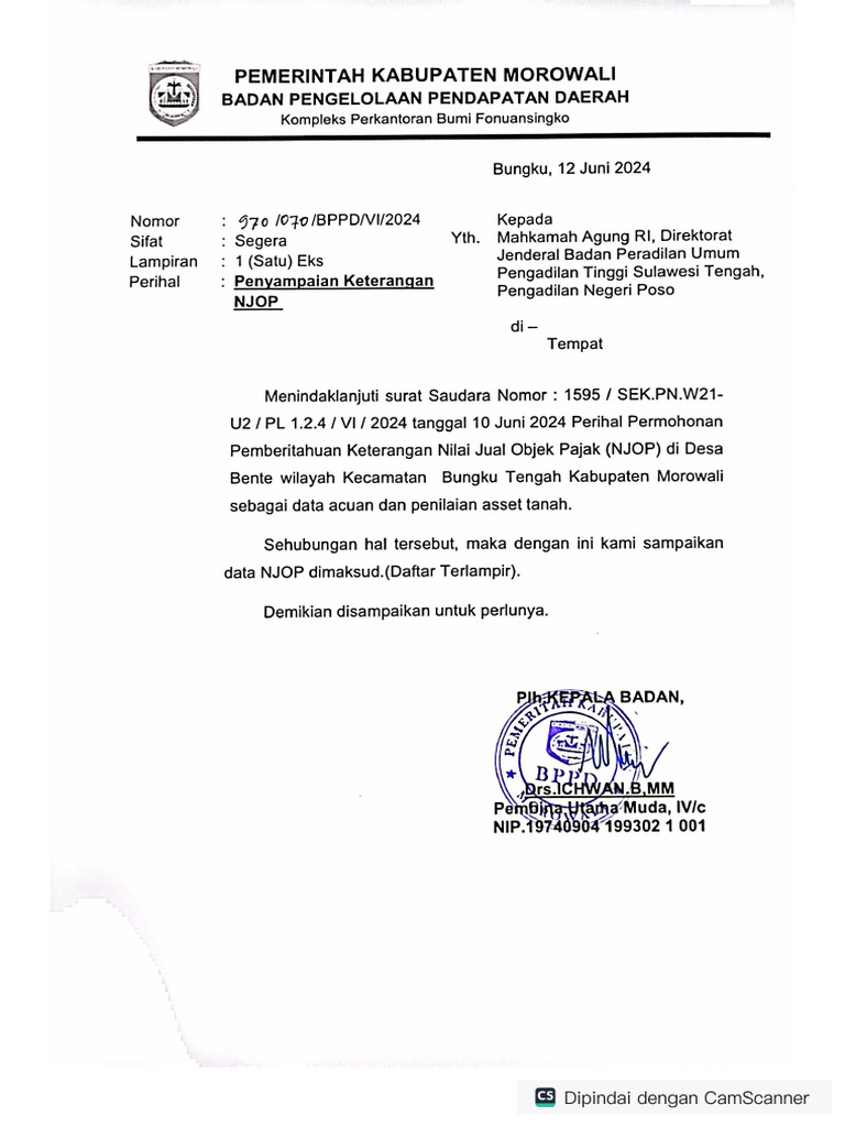 Surat Njop Morowali | PDF
