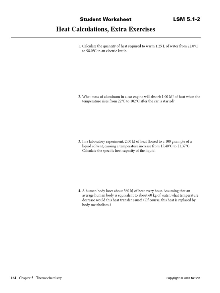 Heat Calculations Extra Practice | PDF | Heat | Water