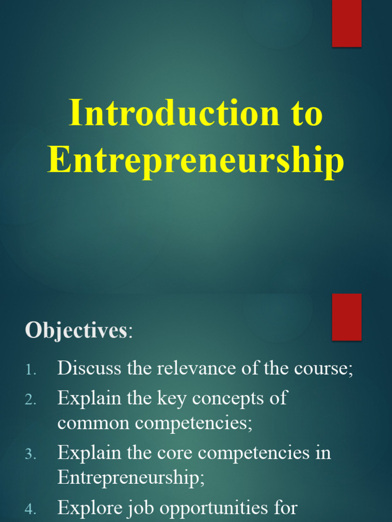 ENTREP Week 1 2 Introduction To Entrepreneurship | PDF ...