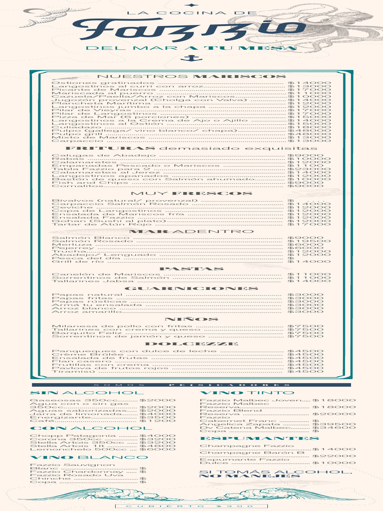 Carta Digital de Fazzio | PDF | Mariscos | Alimentos