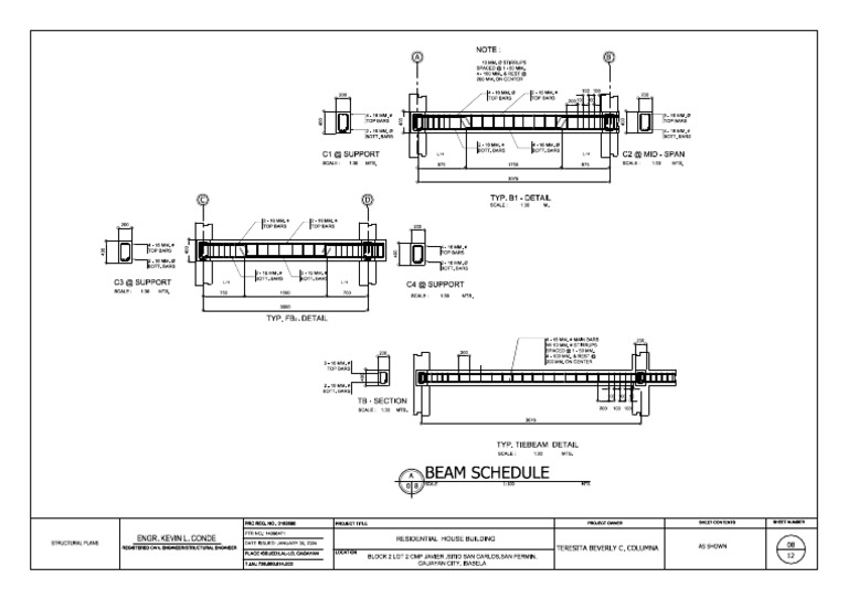 Beam Schedule: Note | PDF