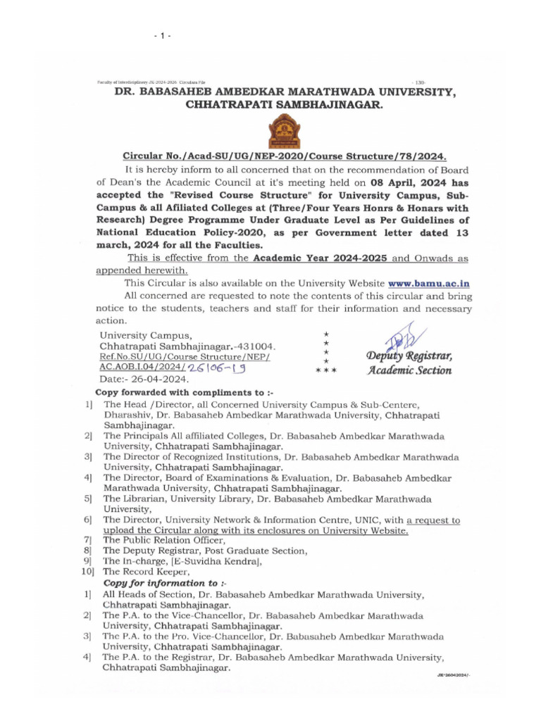 Revised-Course-Structure-all-faculty-24-25 | PDF