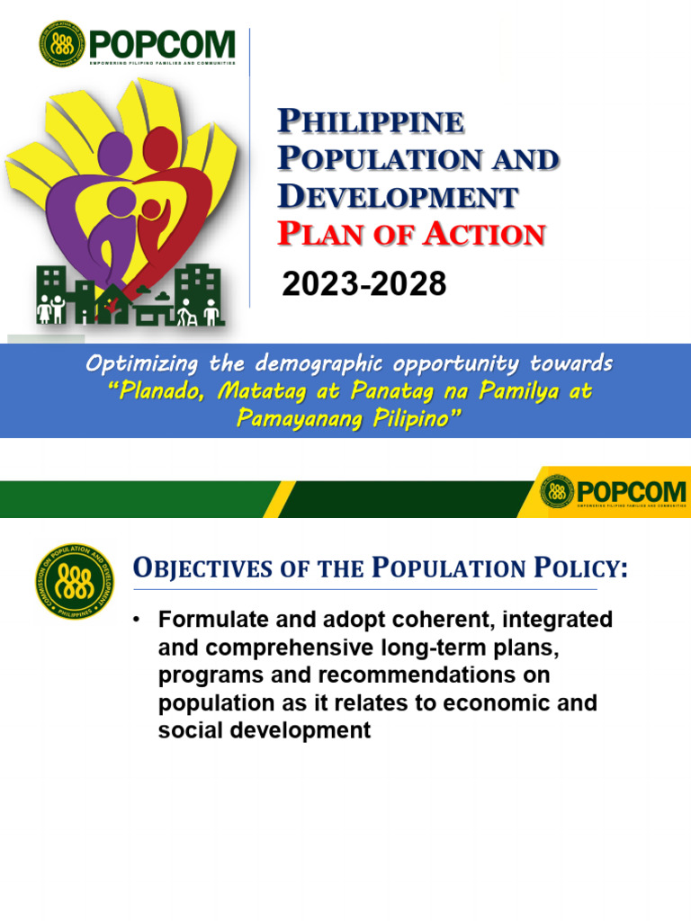 4a. PPD-PoA 2023-2028 | PDF | Family Planning | Total Fertility Rate