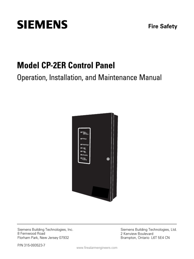CP 2ER Operation & Installation Manual | PDF | Relay | Switch