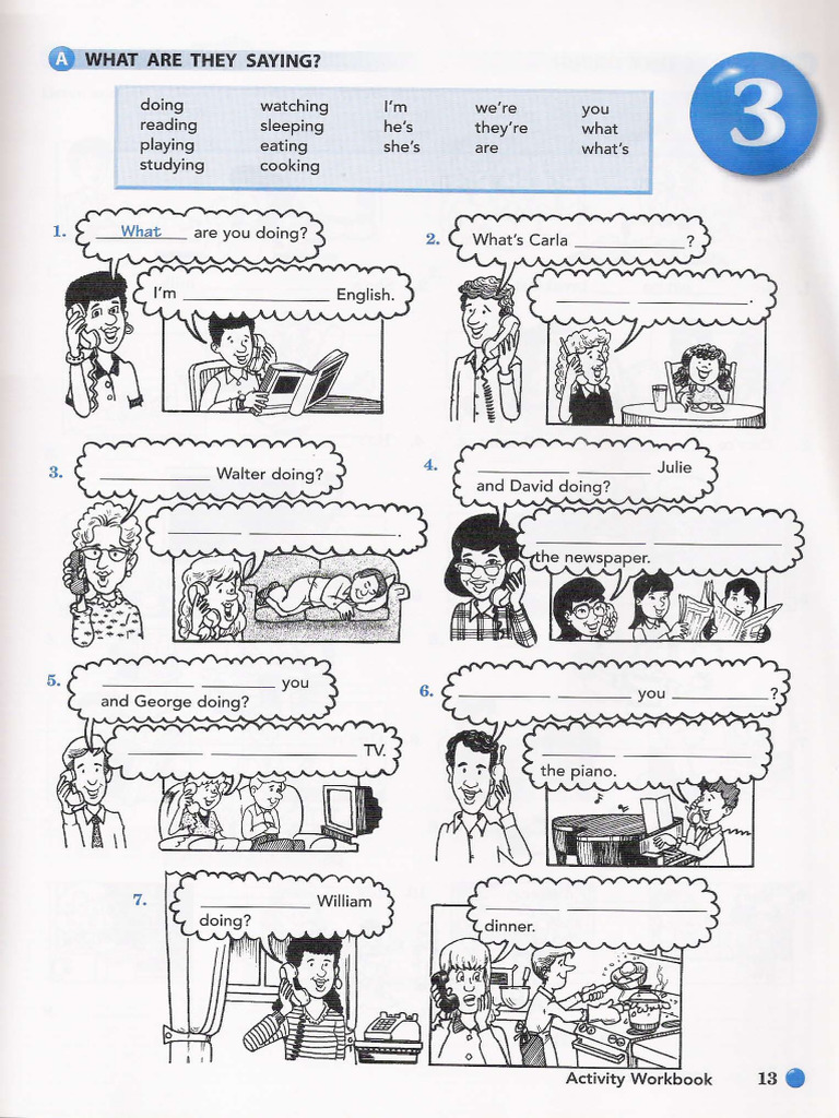 Side by Side 1 Activity Workbook-16-23 | PDF