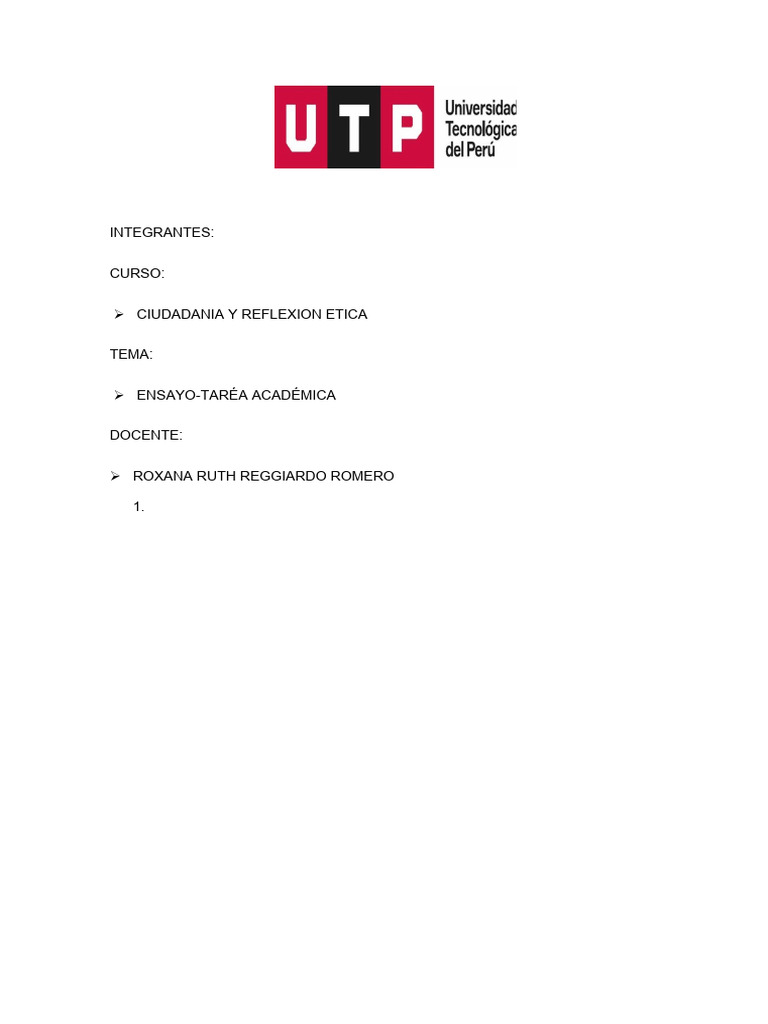 (AC-S04) Semana 04 - Tema 01 Tarea Académica 1 - Parte 1 - Ensayo | PDF ... (AC-S04) Semana 04 - Tema 01 Tarea Académica 1 - Parte 1 - Ensayo | PDF ...