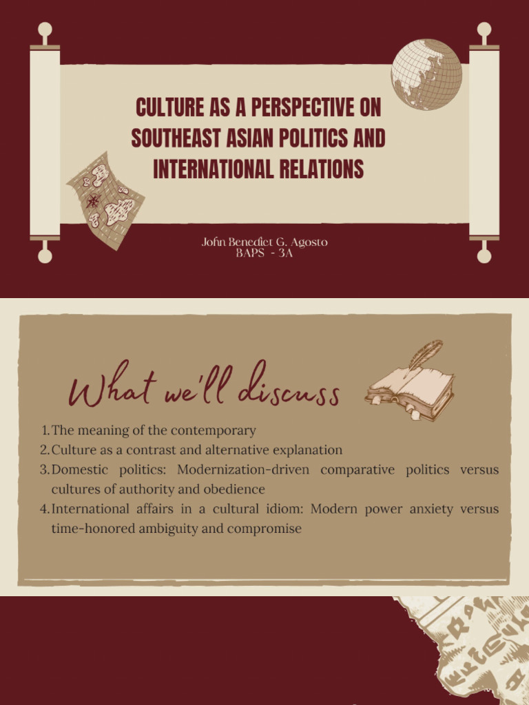 Culture As A Perspective On Southeast Asian Politics and International Relations | PDF