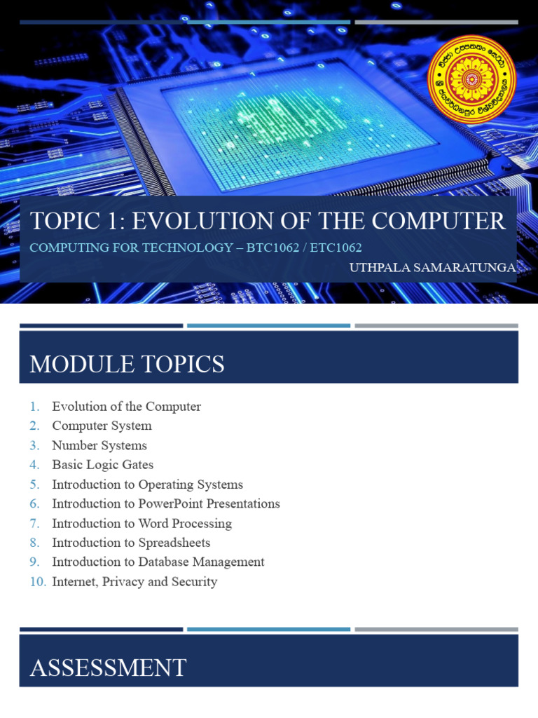 CT - Topic 1 - Evolution of The Computer | Download Free PDF | Computer Programming | Computer ...