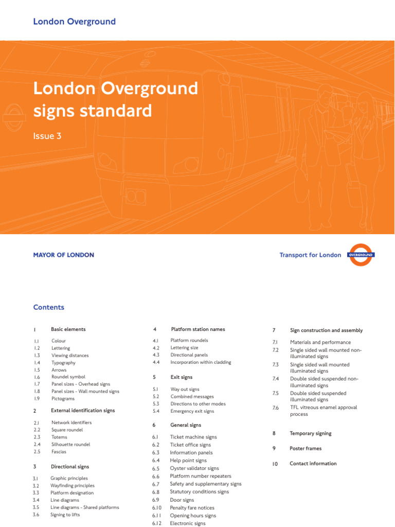Overground Signs Standard | PDF