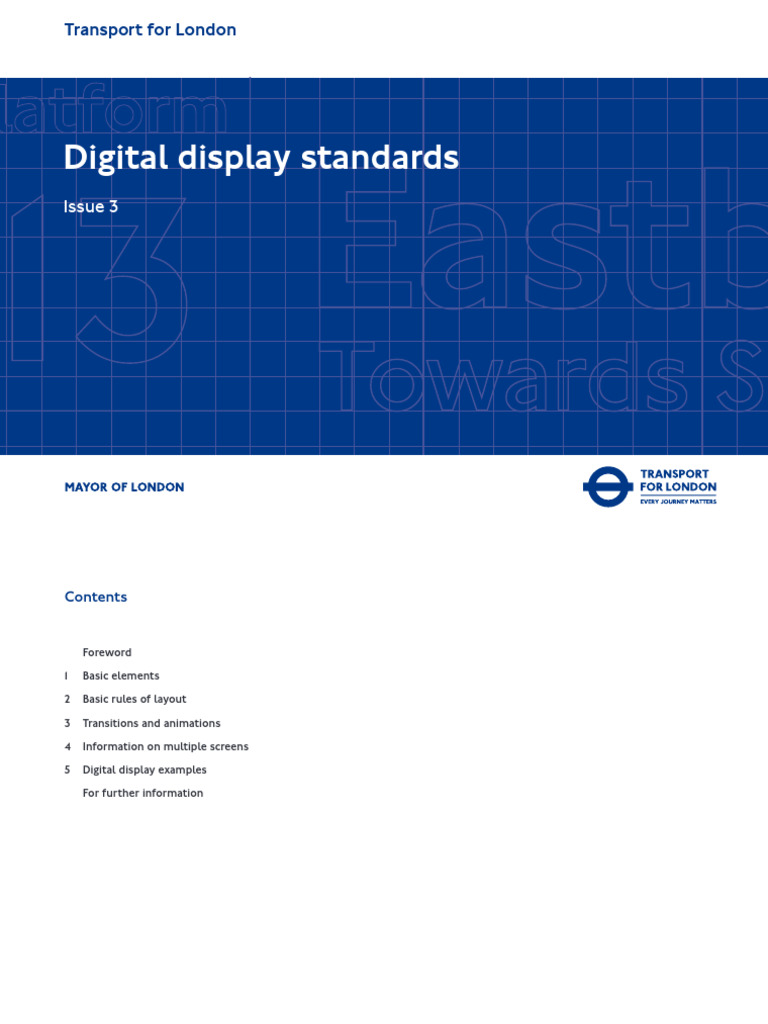 TfL Digital Display Guidelines | PDF | Typefaces | Page Layout
