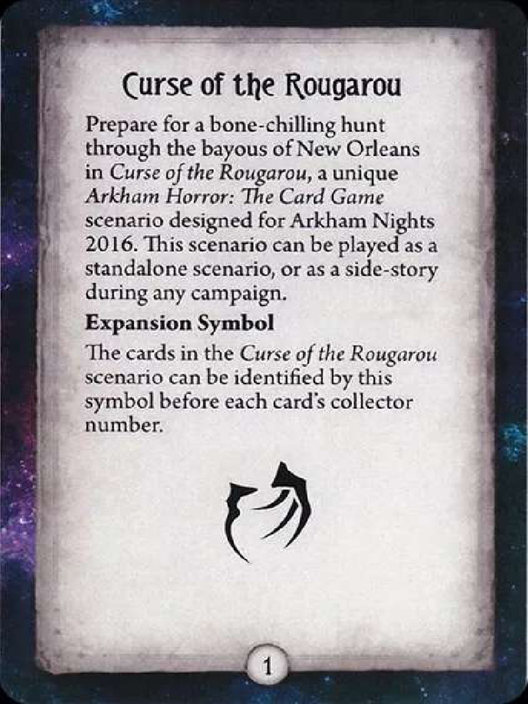 (ENG) Arkham Horror LCG - X.1 - Curse of The Rougarou - Scenario ...
