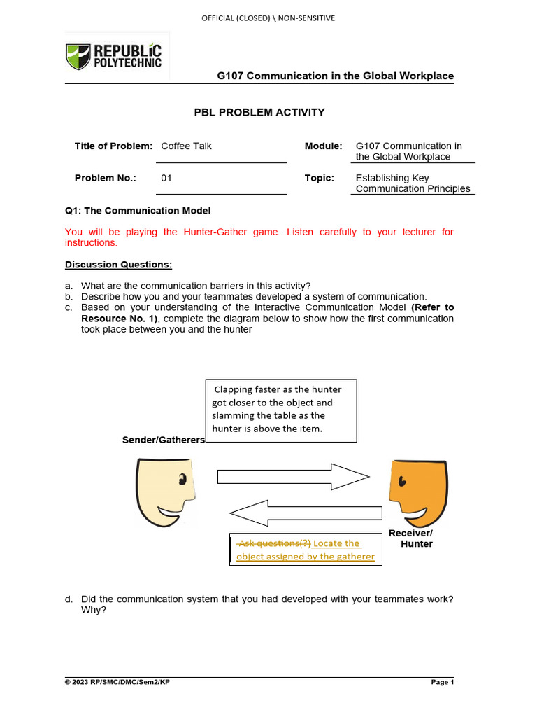 G107 - L1 - Team Activity - TEAM5 | PDF | Communication | Nursing