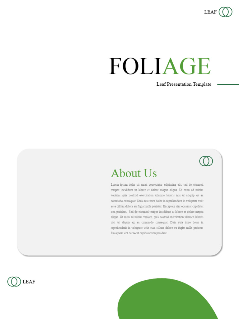 Foliage | PDF