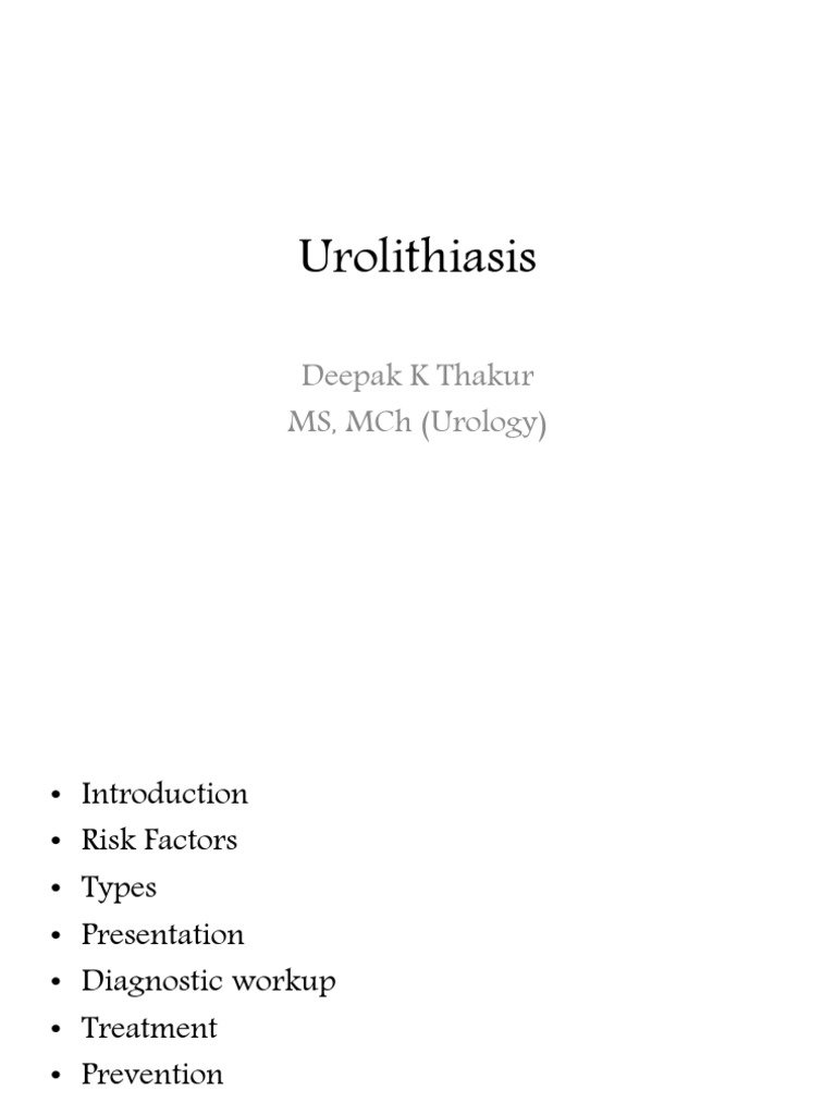 Urolithiasis | PDF | Medical Specialties | Diseases And Disorders