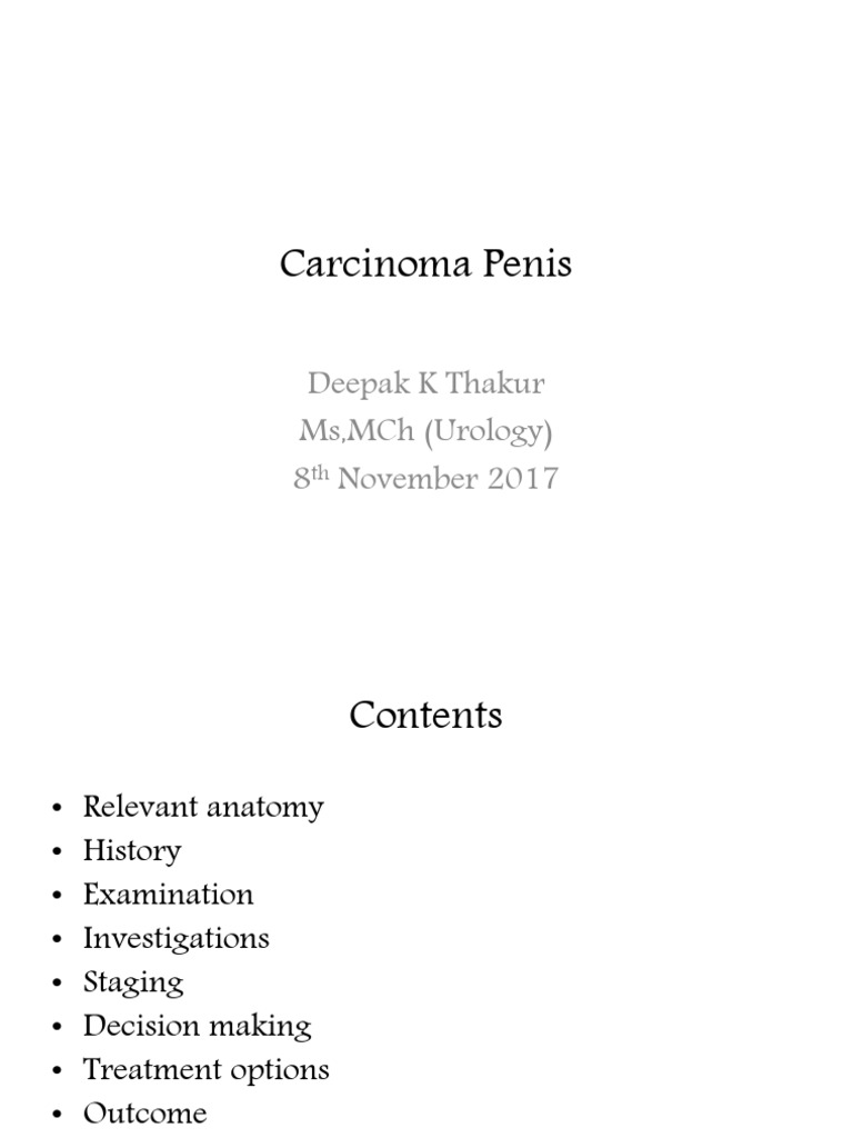 Approach To Carcinoma Penis | PDF | Metastasis | Neoplasms