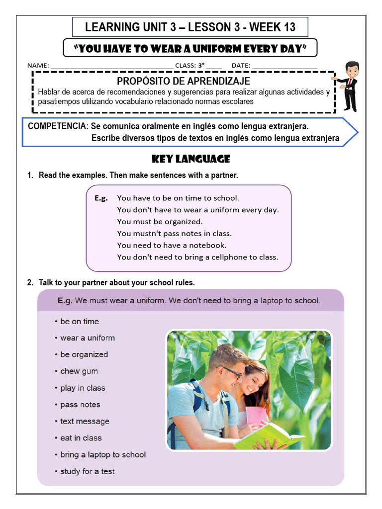 3ro U3 Lesson 3 | PDF | Language Arts & Discipline | Foreign Language Studies