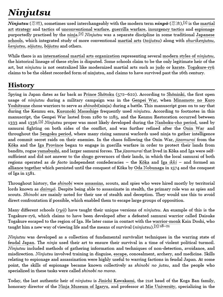 ninjitzu | PDF | Feudal Japan | Japanese Martial Arts
