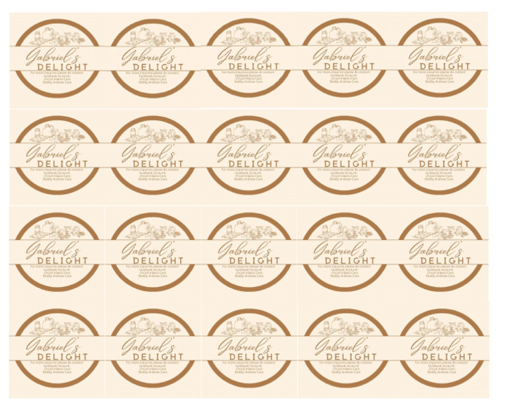 Desserts Label | PDF