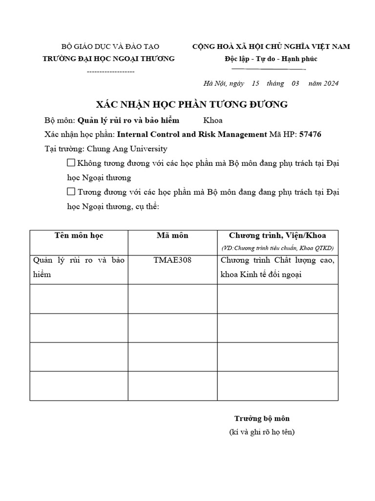 Internal Control and Risk Management | PDF