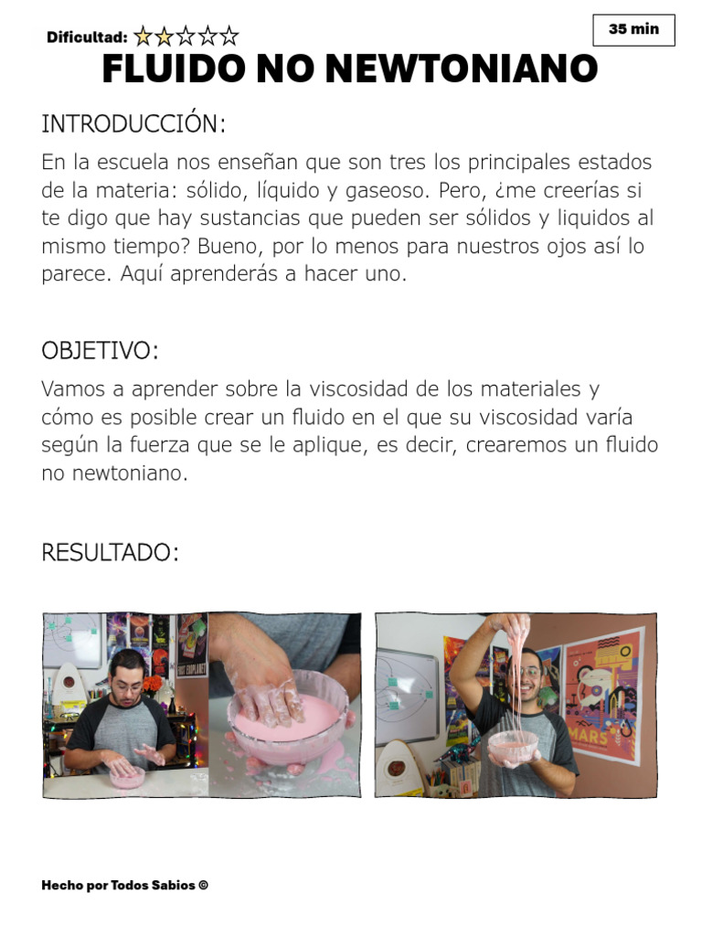 Fluido No Newtoniano | PDF | Viscosidad | Líquidos