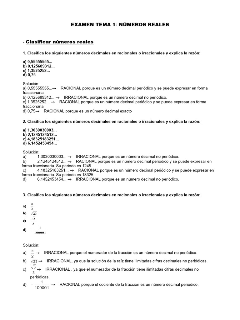 ejercicios-numeros-reales-4c2bab | Descargar gratis PDF | Número ...