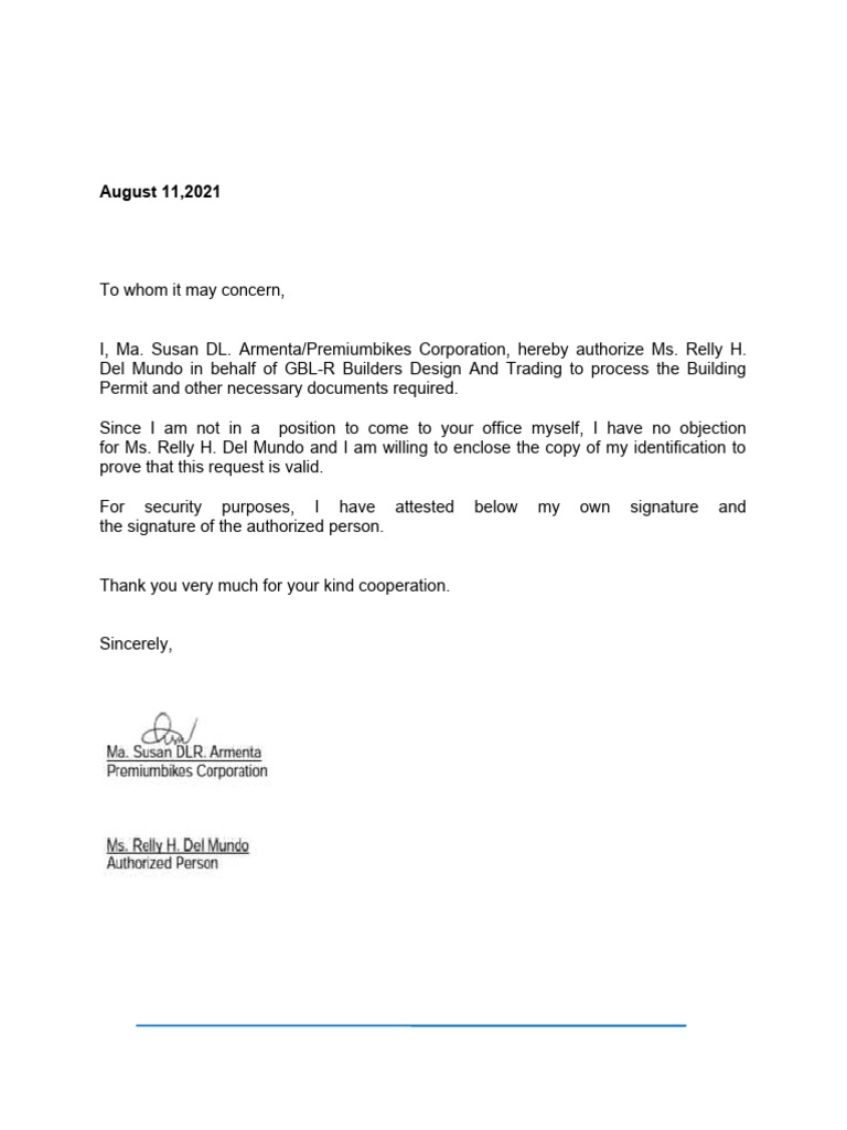 Authorization B Permit | PDF | Politics | Law