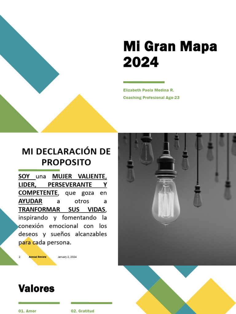 Propósito y Metas 2024 | PDF | Amor