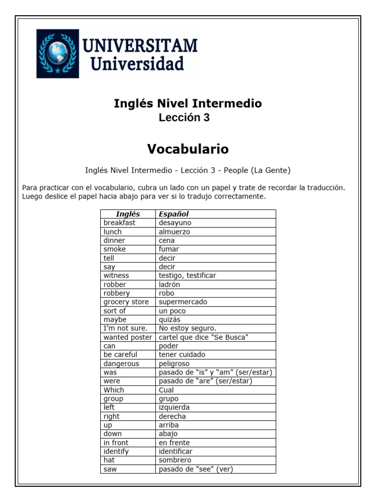 Lectura I Inglés Intermedio III | PDF