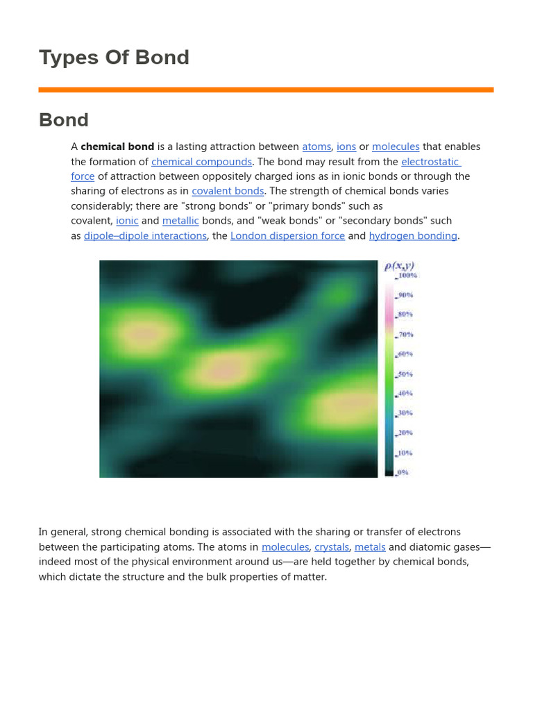 Types of Bond | PDF