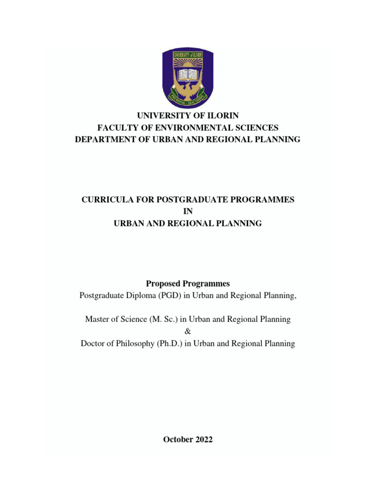 Urp PG Curriculum | PDF | Statistics | Thesis