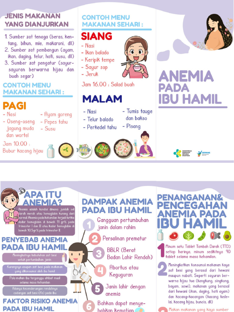 Leaflet Anemia Pada Ibu Hamil | PDF