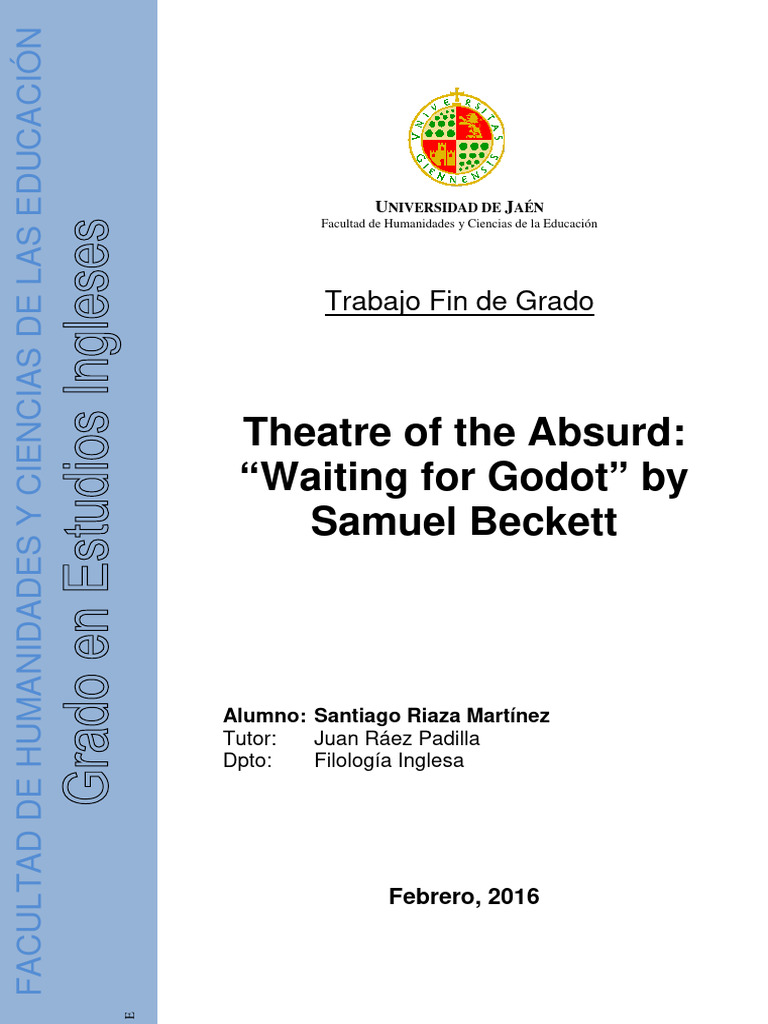 Theatre of The Absurd Waiting For Godot | PDF | Existentialism