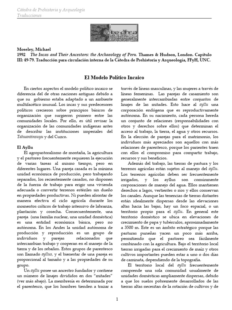 The Incas and Their Ancestors The Archae | PDF