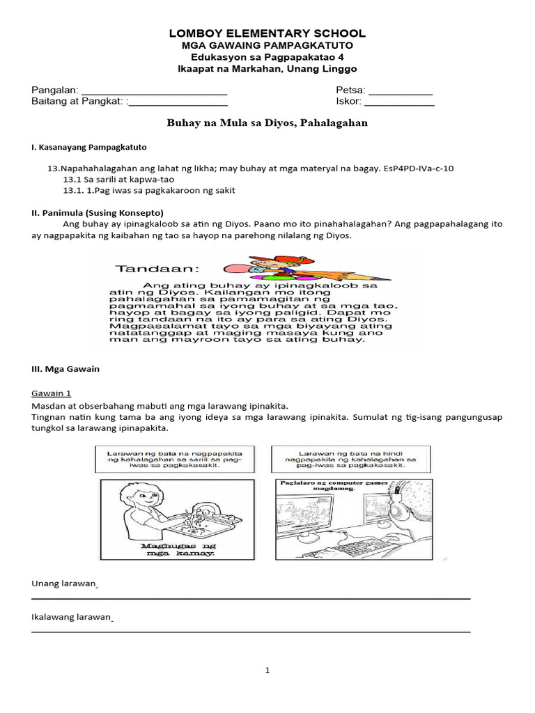 Las - Esp 4q-Week1 | PDF