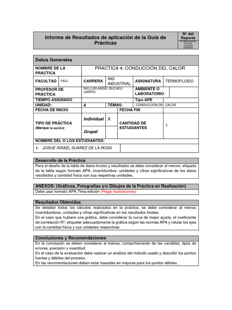 practica experimental 4 termo | PDF | Temperatura | Metrología