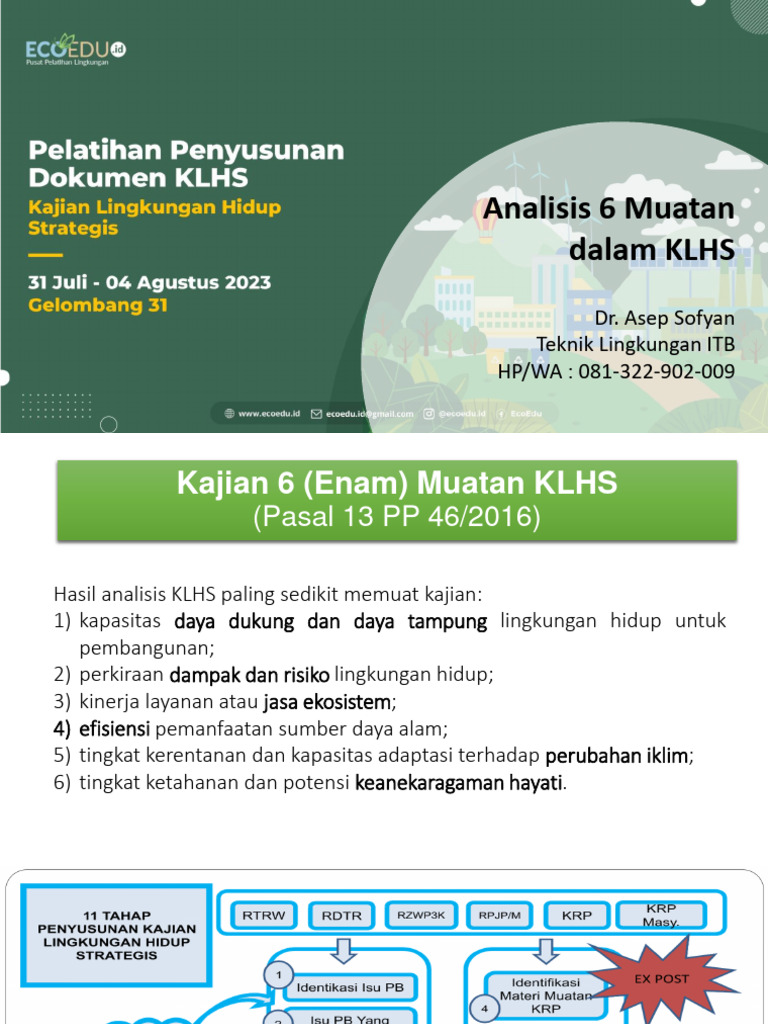 04 Analisis 6 Muatan Dalam KLHS | PDF