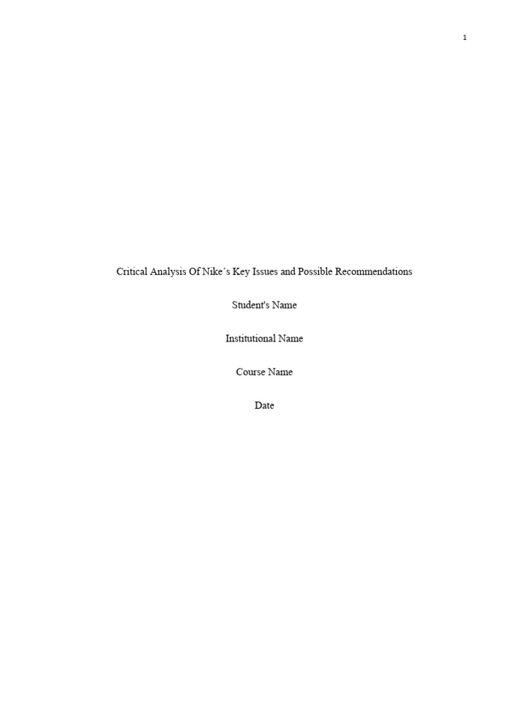 Nike Pdf Nike Business