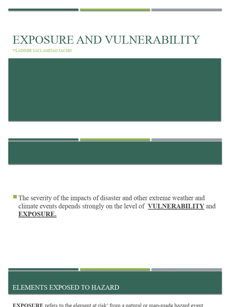 CHAPTER 2 Exposure and Vulnerability | PDF | Emergency Management | Hazards