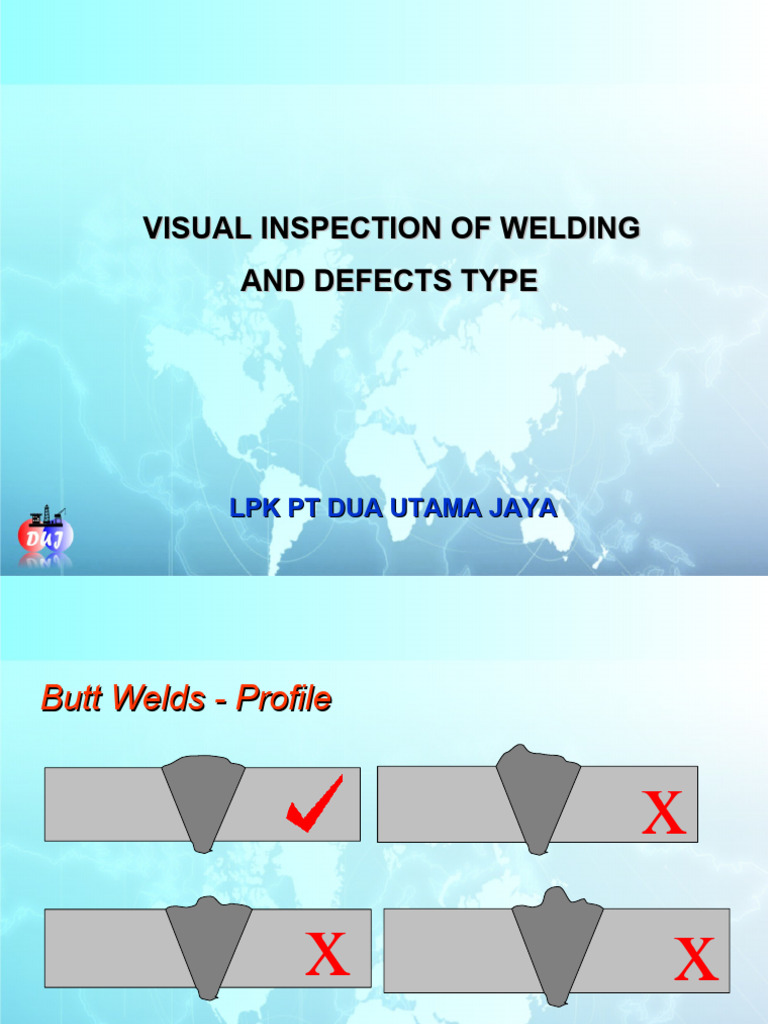 02 Visual Inspection of Welding and Defects Type | PDF
