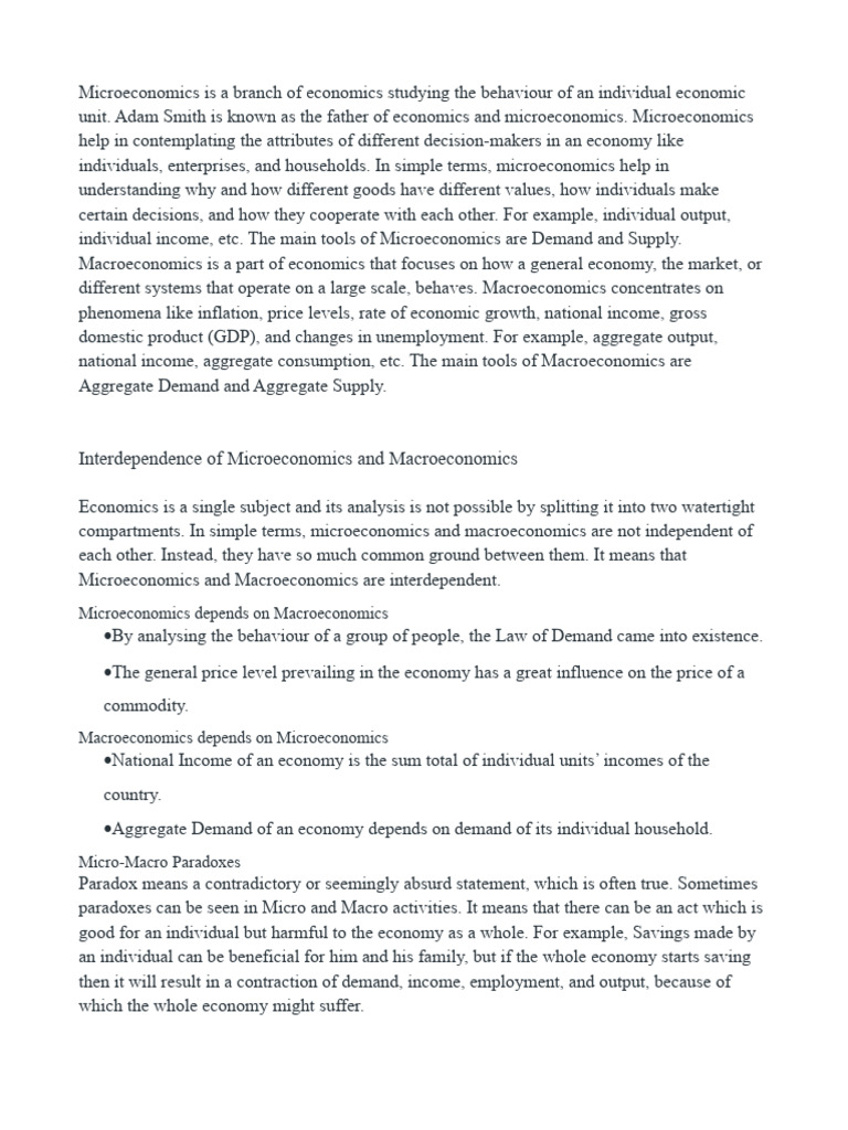 Eco Sem 3 Unit 1 | PDF | Macroeconomics | Economics