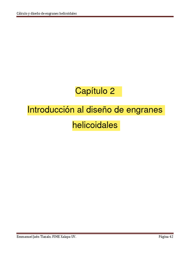 Calculos y Diseño de Engranes Helicoidales | PDF | Engranaje | Acero