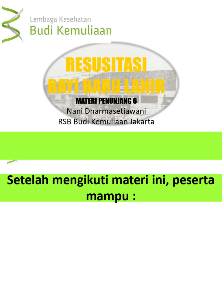 MP - 6 Resusitasi BBL | PDF