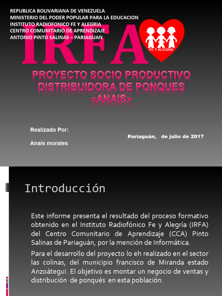 Proyecto de Anais Morales | PDF | Alimentos