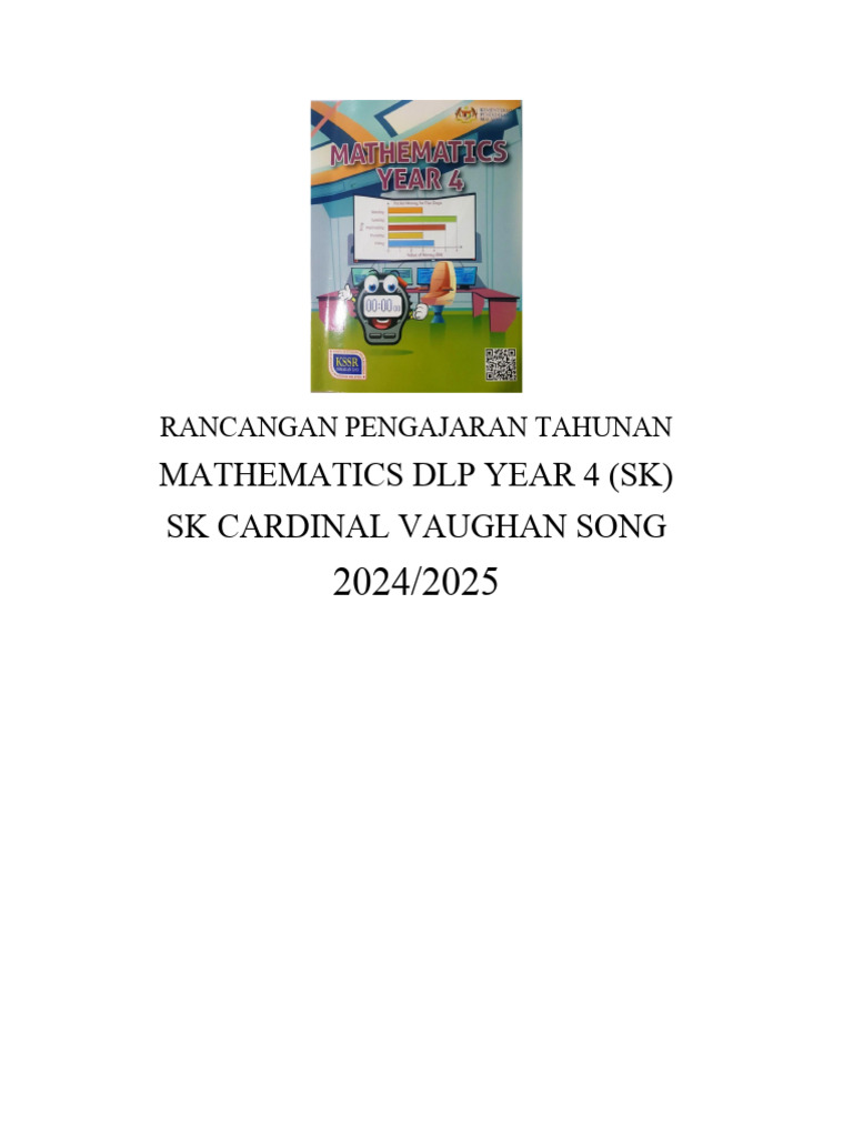 RPT MATH DLP YEAR 4 (SK) 2024-2025 by Rozayus Academy | PDF | Numbers | Subtraction