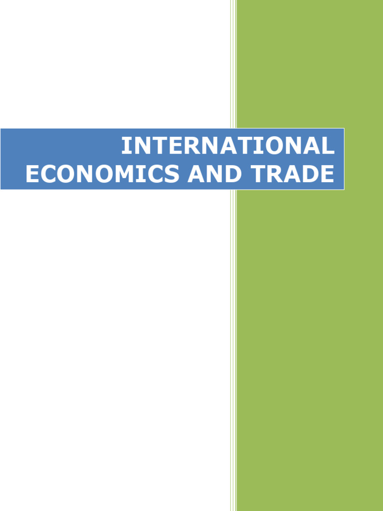 International Economics and Trade PDF | PDF | Comparative Advantage | Economics