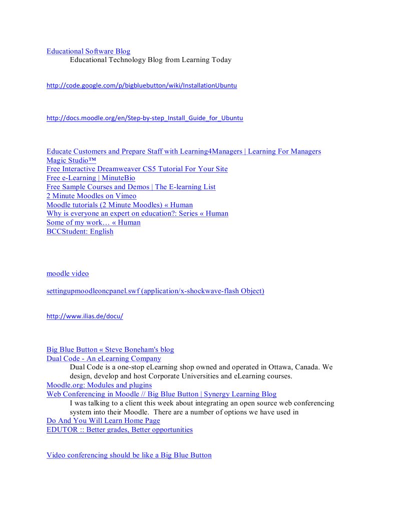 Elearning Bookmarks | PDF